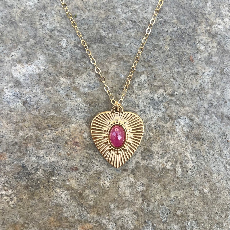 Natural Ruby Pendant - Etsy