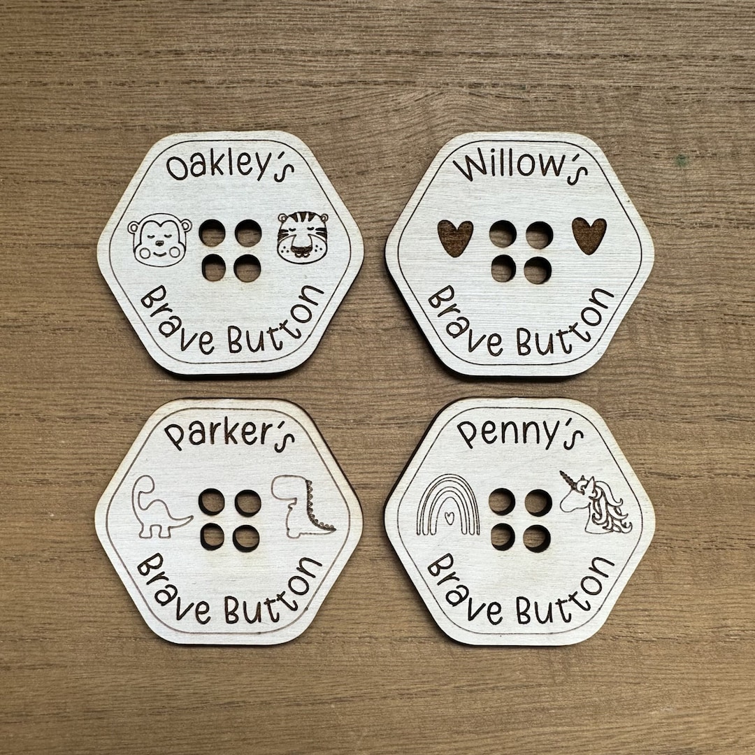 First Day of School Gift | Personalised Brave Button | Back to School ...