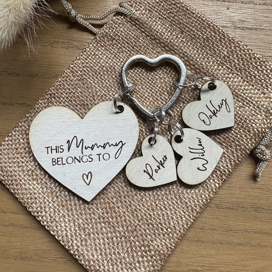 This Mummy Belongs to | Personalised Keyring | Mother's Day Gift | Gift ...