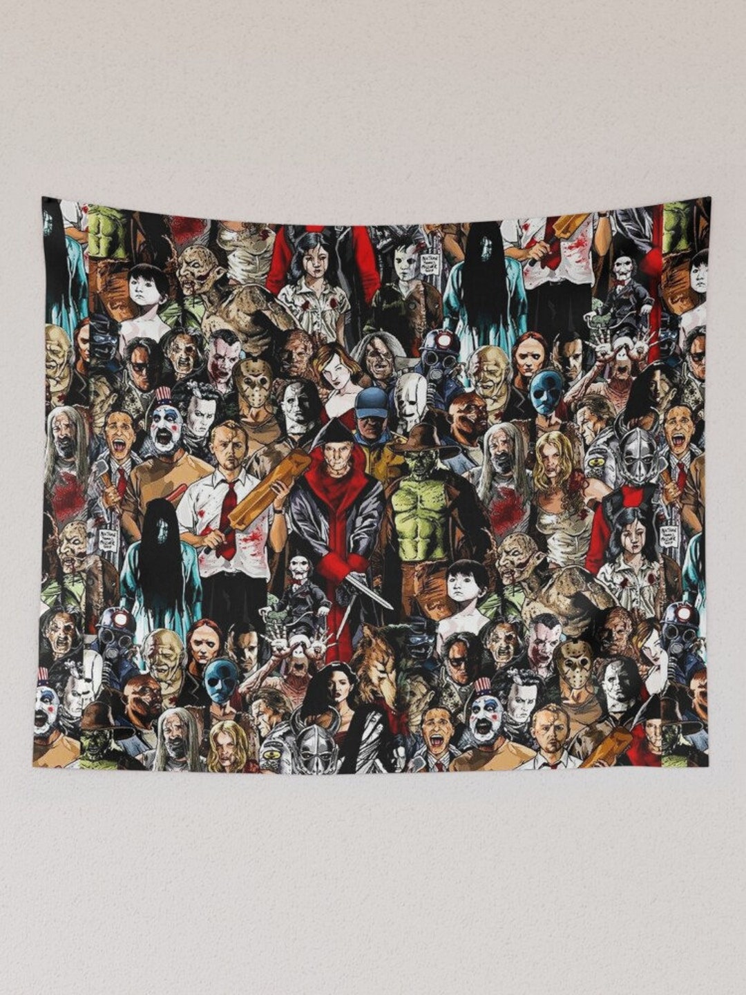 Horror Collection Wall Tapestry, Halloween Tapestries, Horror Backdrop ...