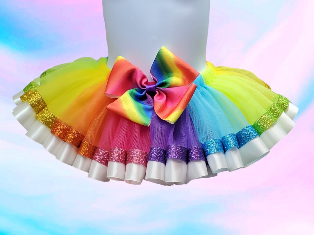 Glitter Rainbow Tutu/ Unicorn Tutu/ Birthday Tutu/ Sizes 0-6 - Etsy