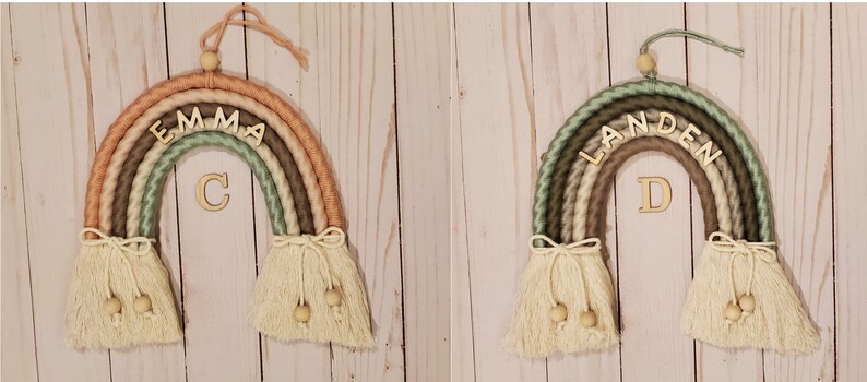 Macrame Rainbow Wall Hanging Nursery Decor Customizable - Etsy
