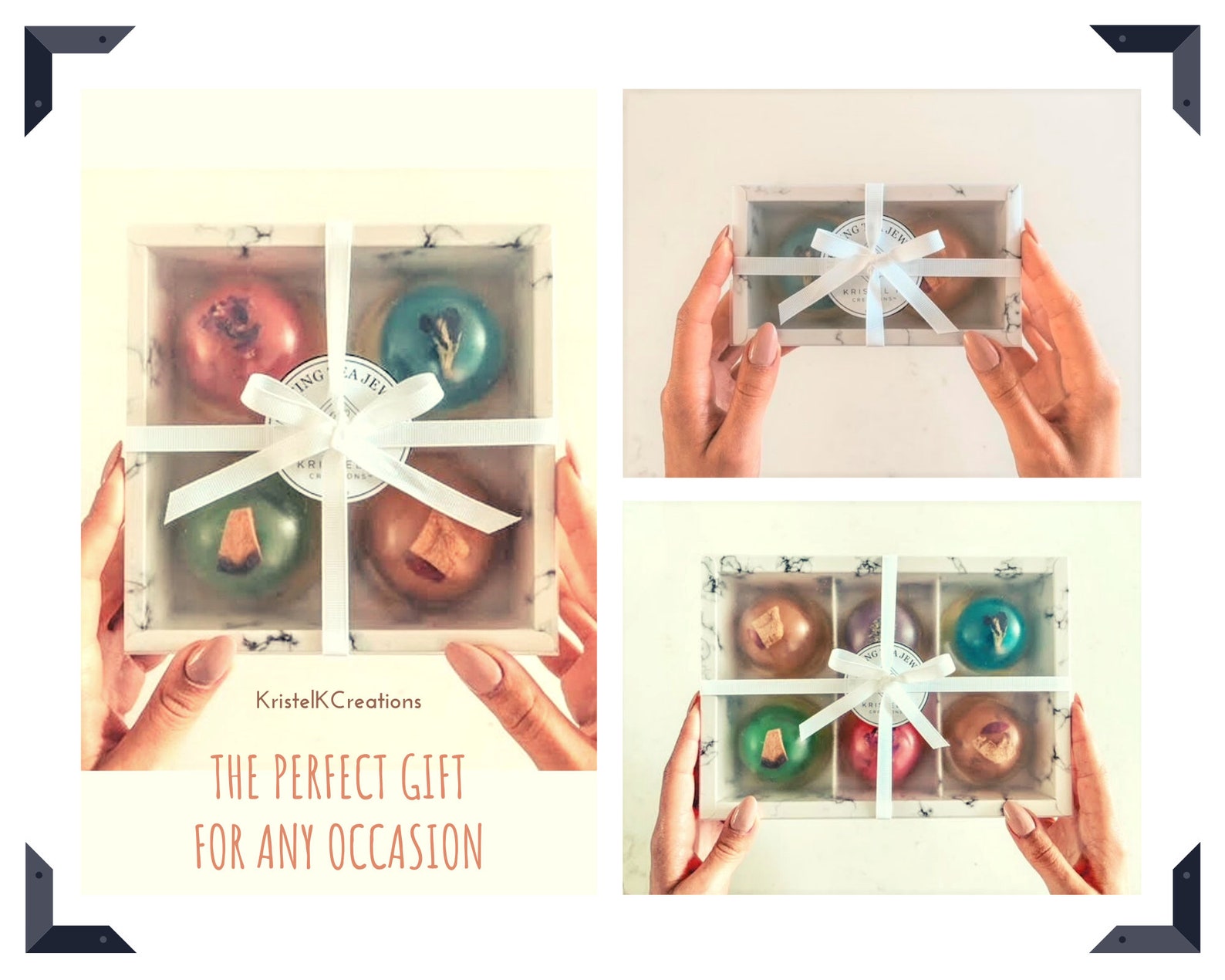 Melting Tea Jewels, Tea Bombs, Tea Lover Gift Set, Tea Gifts, Glass ...