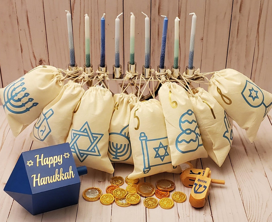 8 Nights of Hanukkah Gift Bags,hanukkah Gift Bags,hanukkah Favor Bags ...