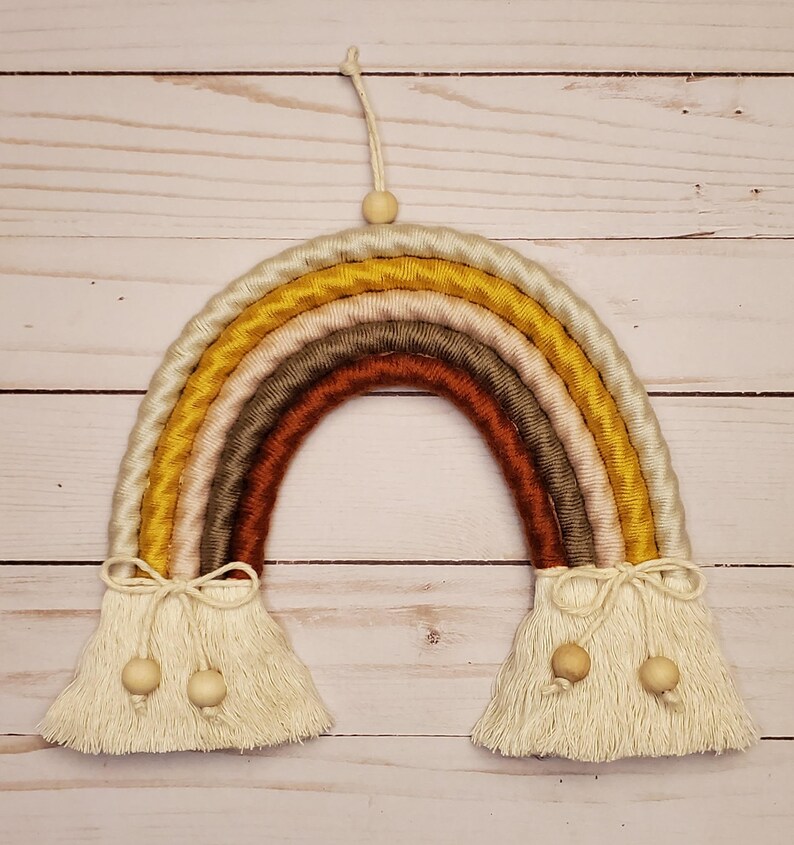 Macrame Rainbow Wall Hanging Nursery Decor Customizable | Etsy
