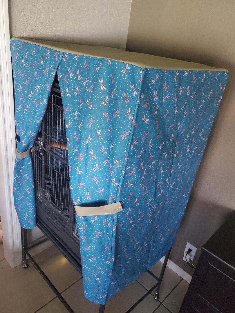 Fitted Cage Cover With Front / Tie Back Opening. - Etsy