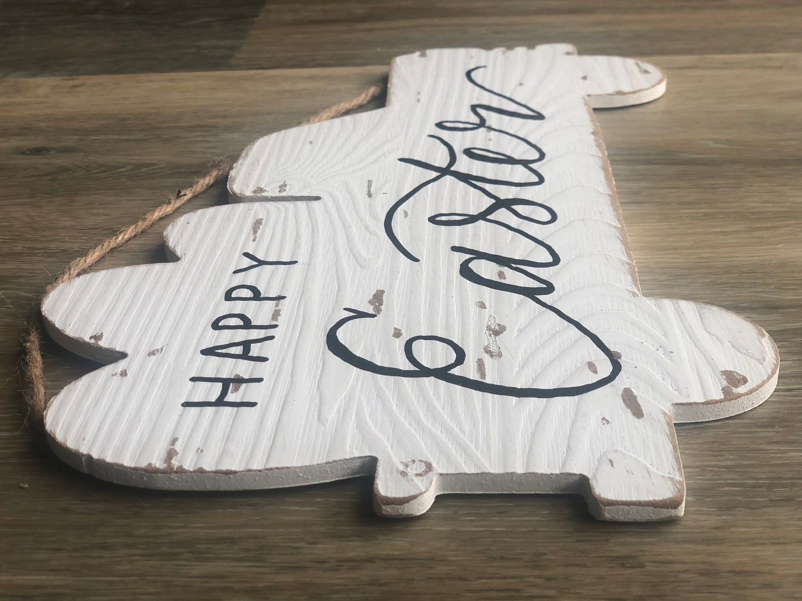 Happy Easter Hand Lettered Wood Sign Farmhouse Spring Home | Etsy