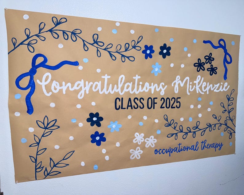 Custom Painted Banner, Back to School Banner, Baby Shower Banner, Hand ...