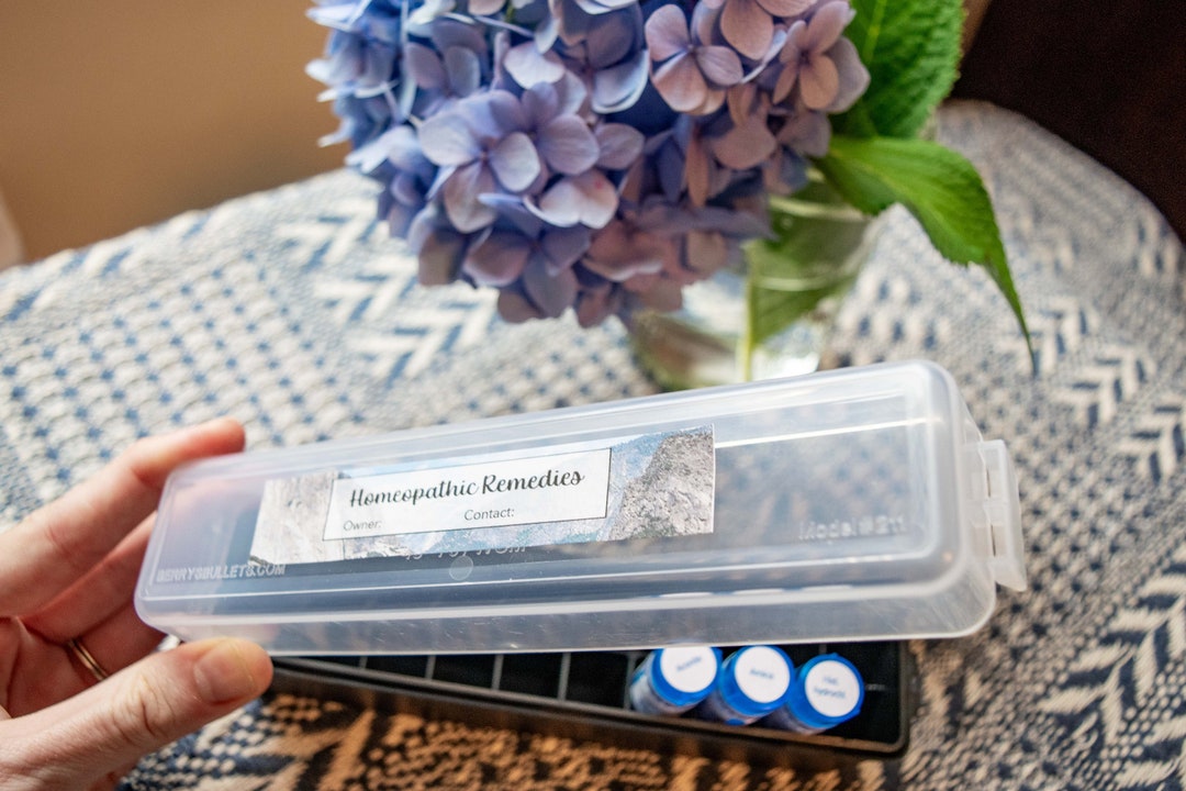 Homeopathy Starter Set in Clear/black Travel Size Tube Storage Box ...