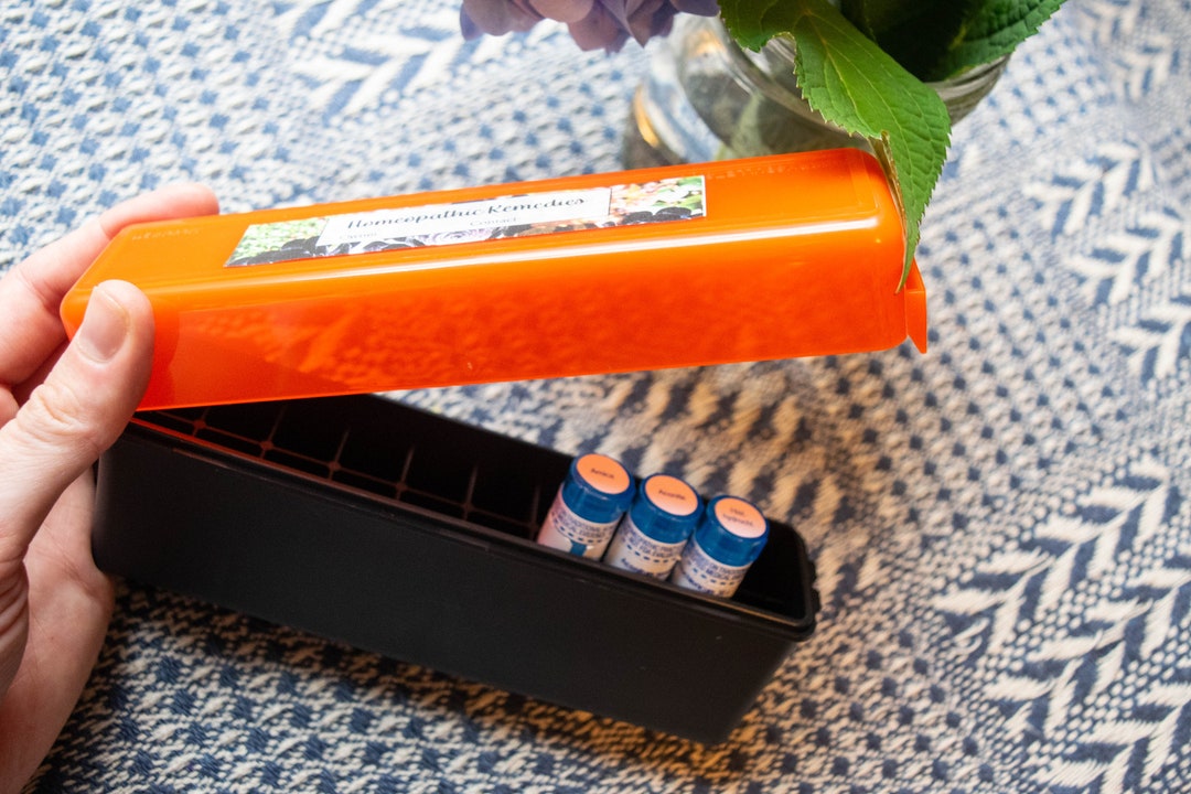 Homeopathy Starter Set in Orange/black Travel Size Tube Storage Box ...