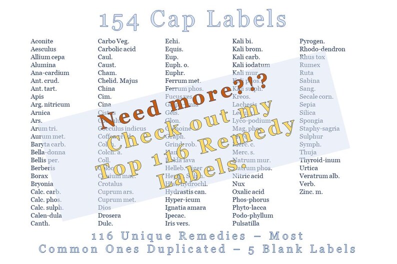 TOP 50+ Remedy Dram Labels | Homeopathy Cap Labels for Storage - Etsy