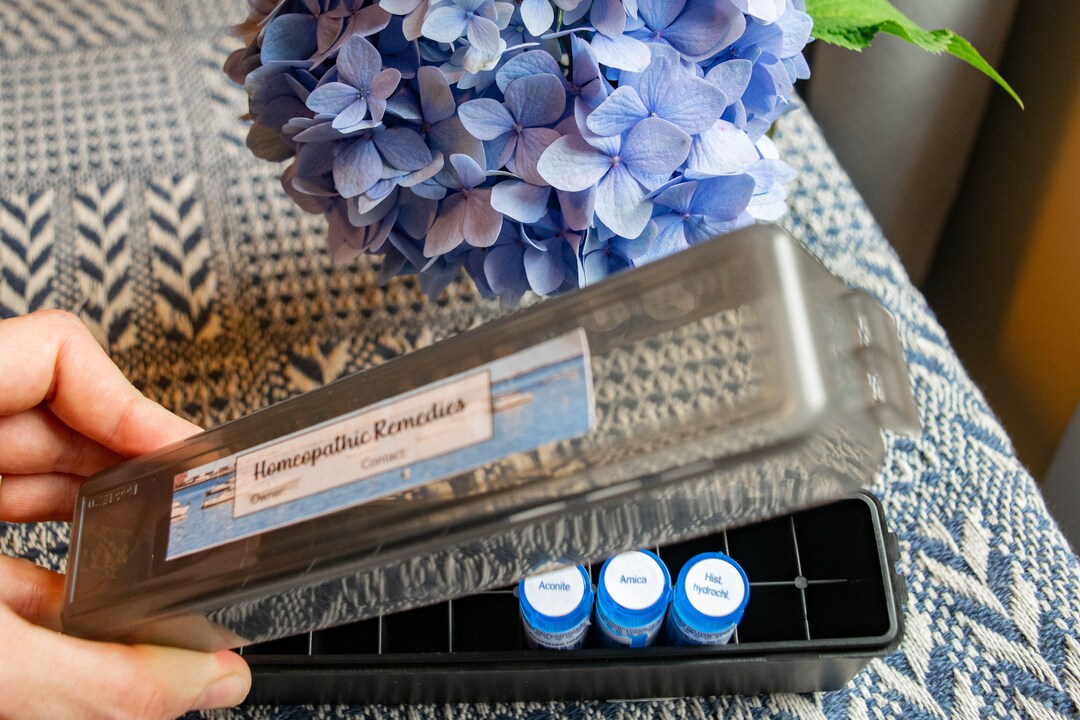 Homeopathy Starter Set in Gray/black Travel Size Tube Storage Box ...