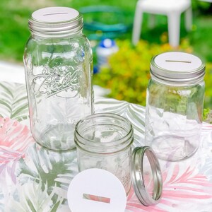 Slotted Top Fits Wide Mouth Mason Jar | Tip Jar, Raffle Tickets, Coin ...