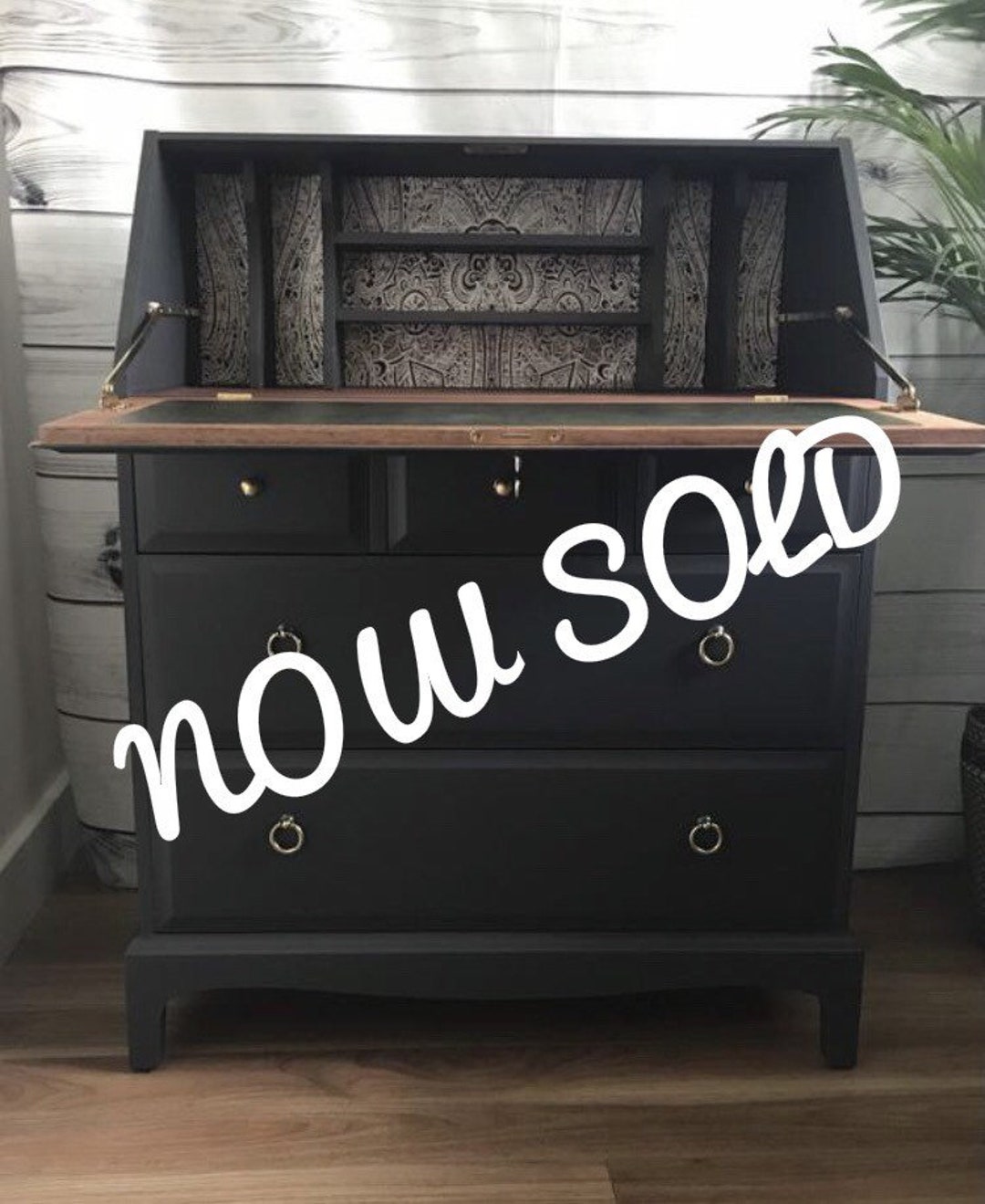 SOLD SOLD SOLD Vintage Stag Minstrel Bureau Desk Grey - Etsy