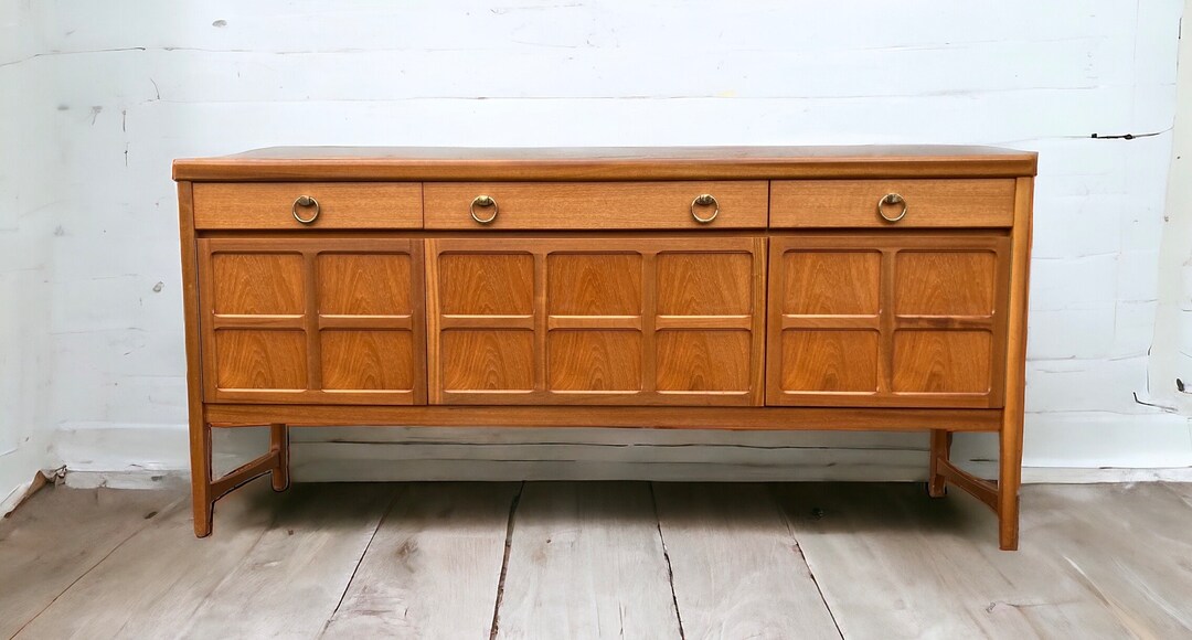 Vintage Retro Nathan Squares Teak Sideboard Ready to Deliver - Etsy