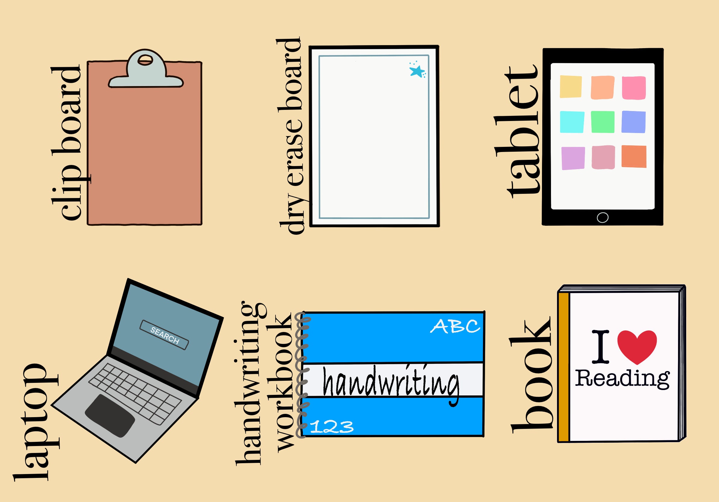 School Supply Stickers Materials Needed for the Day Stickers Supply ...