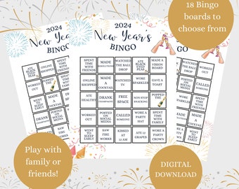 New Years Eve BINGO Game New Years Eve Find the Guest BINGO New Years ...