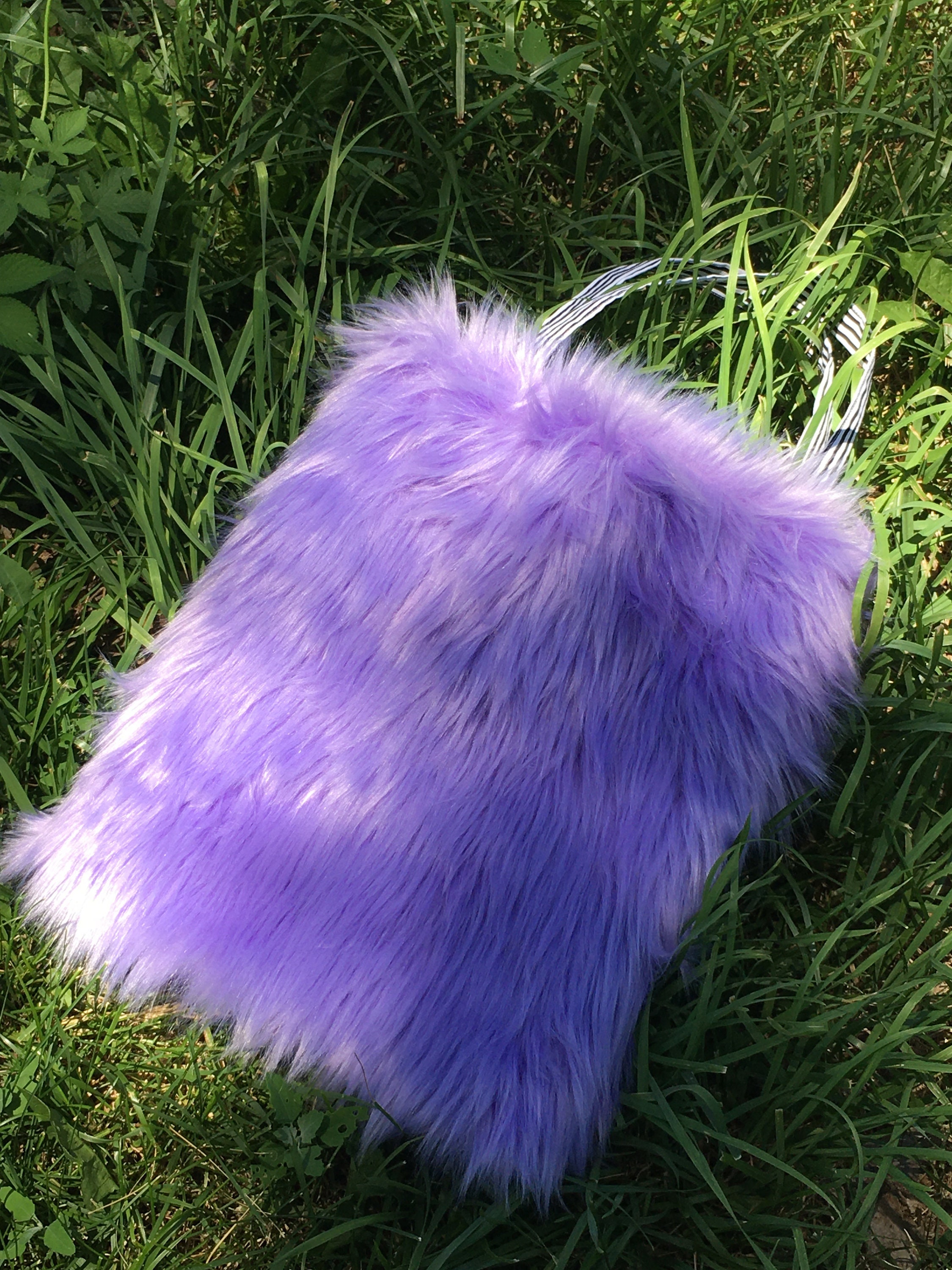 Weirdcore Handmade Furry Purple Monster Eyes Tote Bag - Etsy