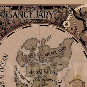 Digital Diablo 4 Vintage Map Poster - Etsy