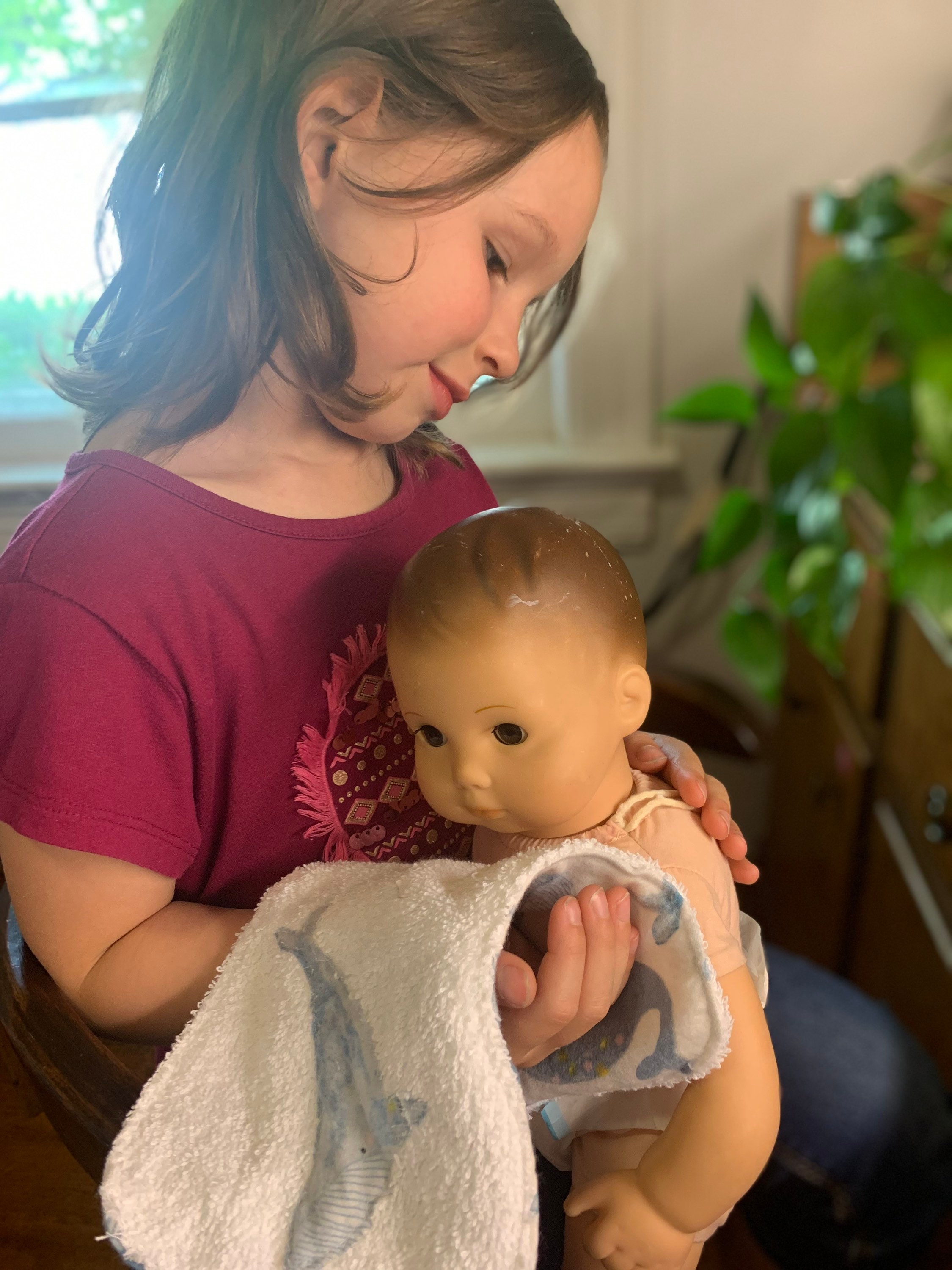 Mini Burp Cloth, Baby Doll, Adorable, Thick and Absorbent, Mama Made ...