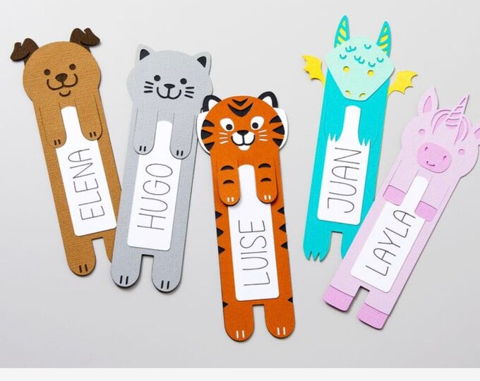 Personalized Animal Bookmark | Cute Bookmarks for Kids | Party Favor ...