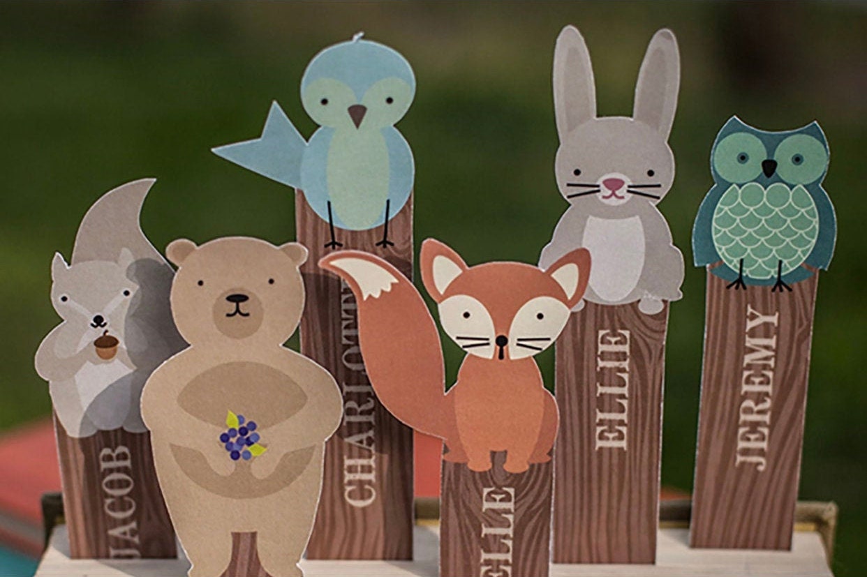Personalized Animal Bookmark Cute Bookmarks for Kids Party - Etsy