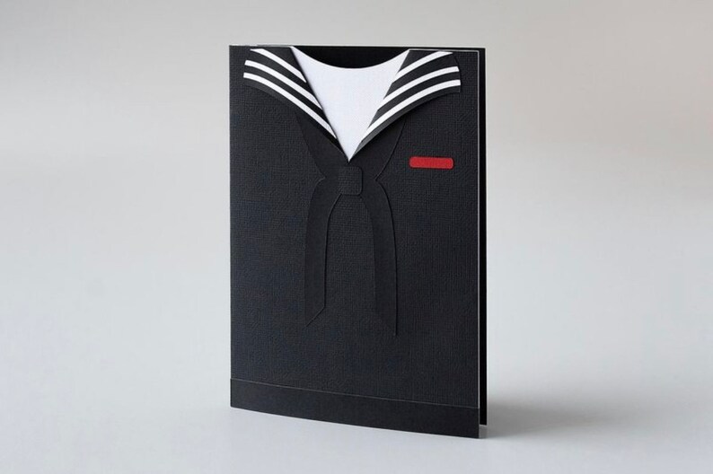 Sailor Uniform Card Card for Marine Gift for Navy Thank - Etsy