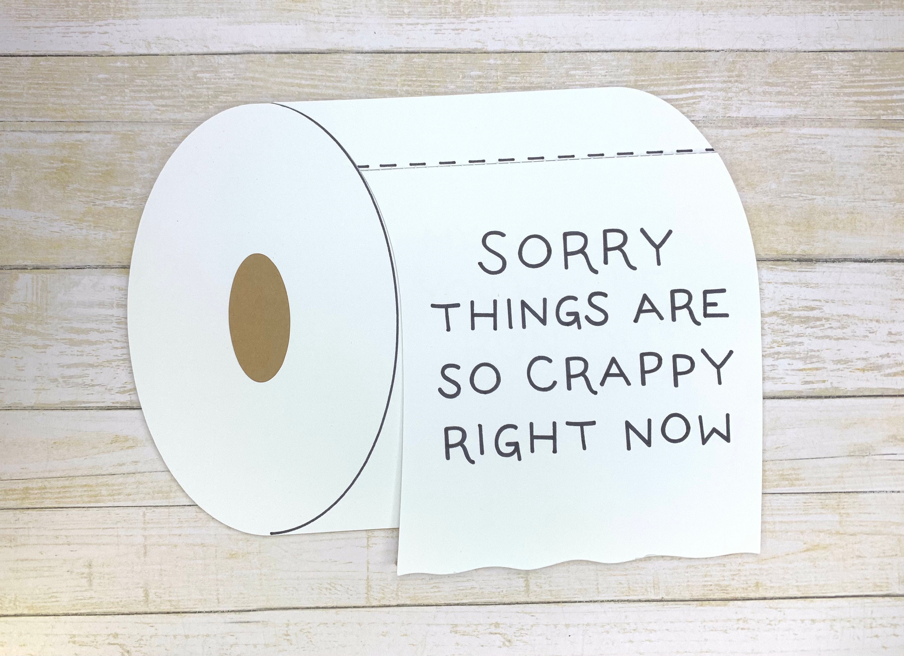 Sorry Things Are so Crappy Right Now Card Toilet Paper Card - Etsy