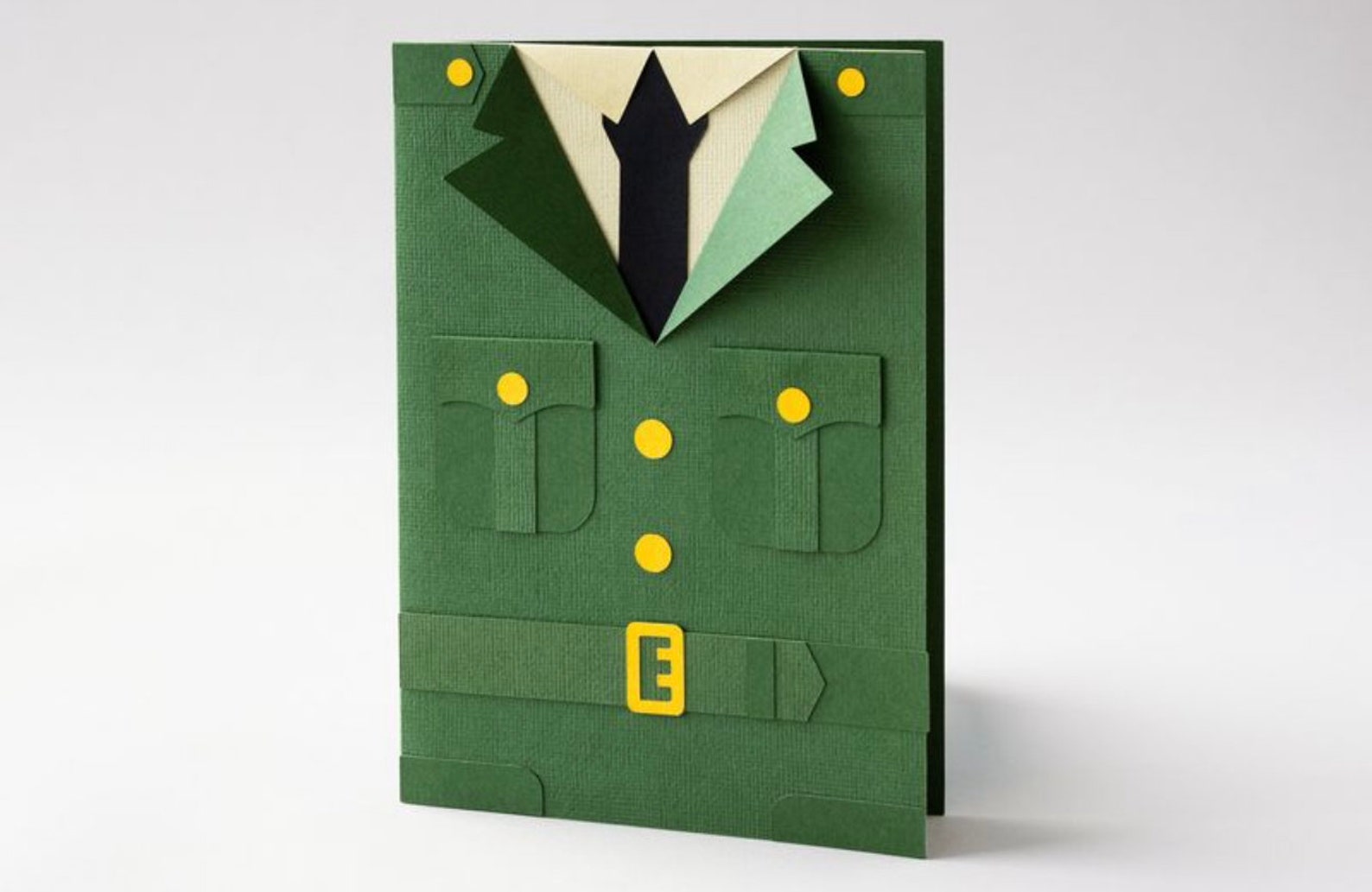 Military Uniform Card | Thank You for Your Service | Thank You Note for ...