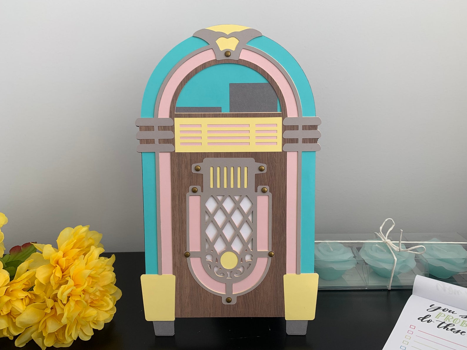 Jukebox Retro Decor Specialty Cake Topper for Dad Unique - Etsy