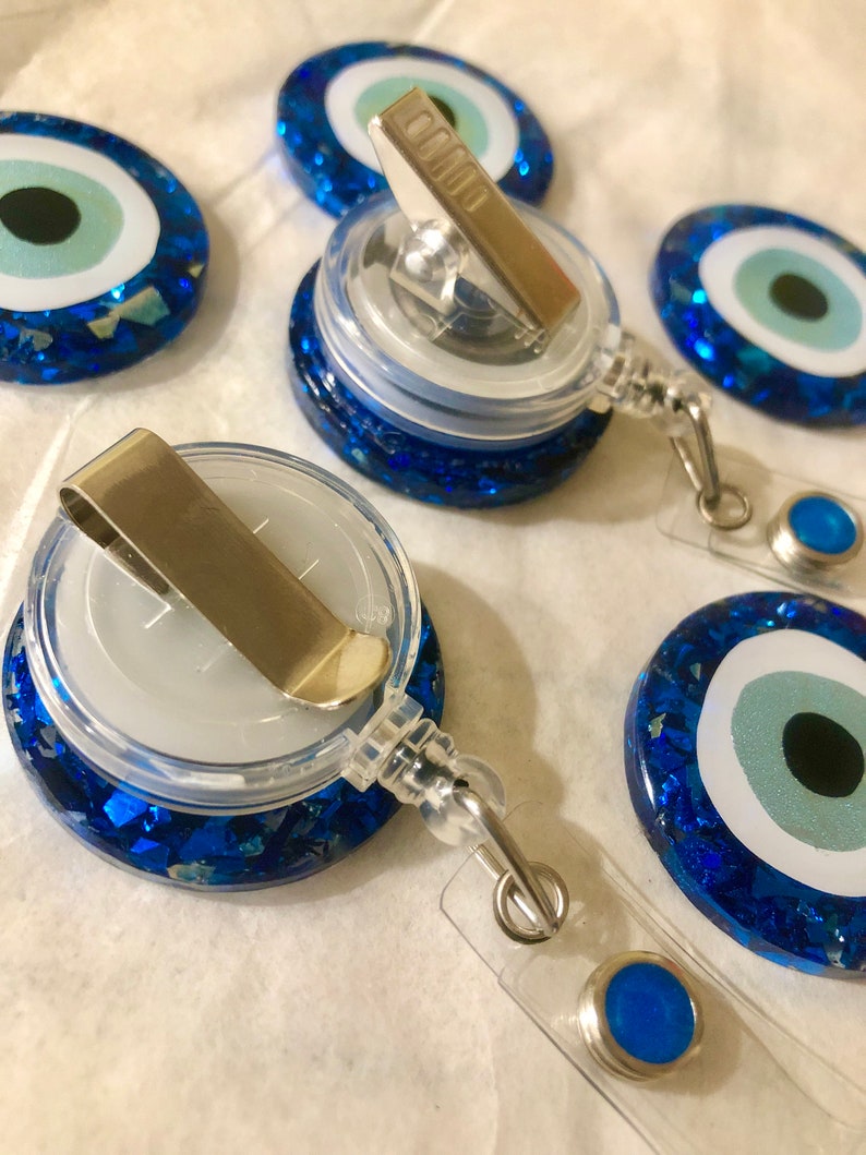 Evil Eye Badge Reelnazar Badge Reel ID Holder Retractable - Etsy