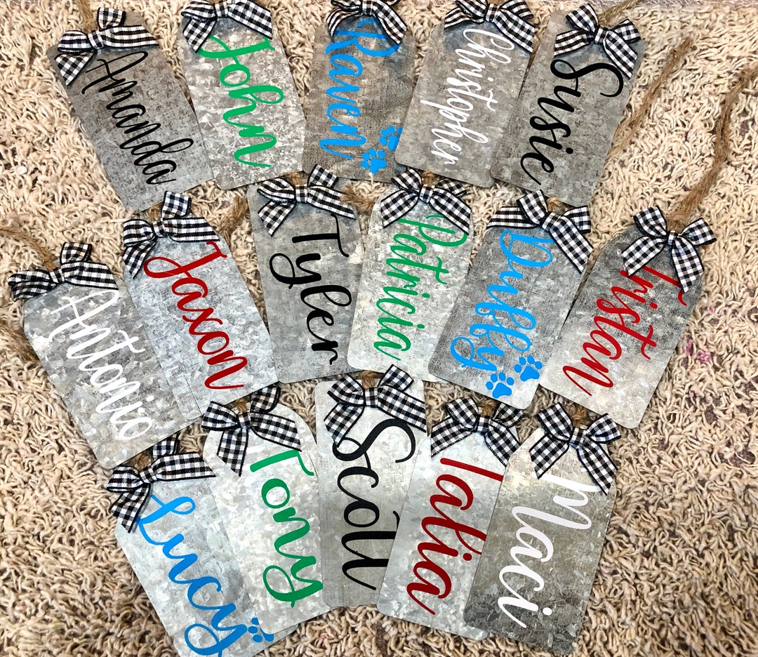 Personalized Name Tags,galvanized Name Tag,personalized Ornament ...