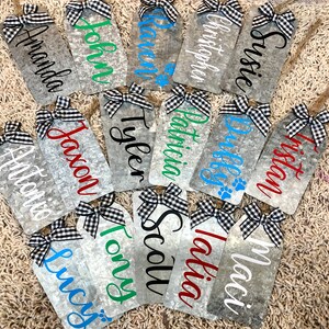 Personalized Name Tags,galvanized Name Tag,personalized Ornament ...