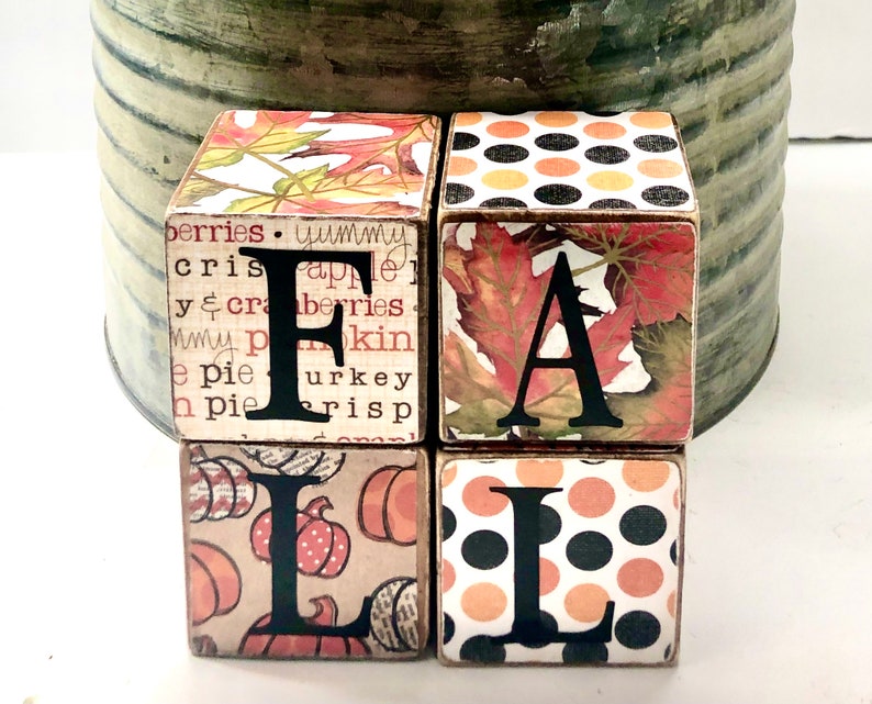 Tiered Tray Decor,fall Wood Blocks,farmhouse Decor,halloween Decor ...