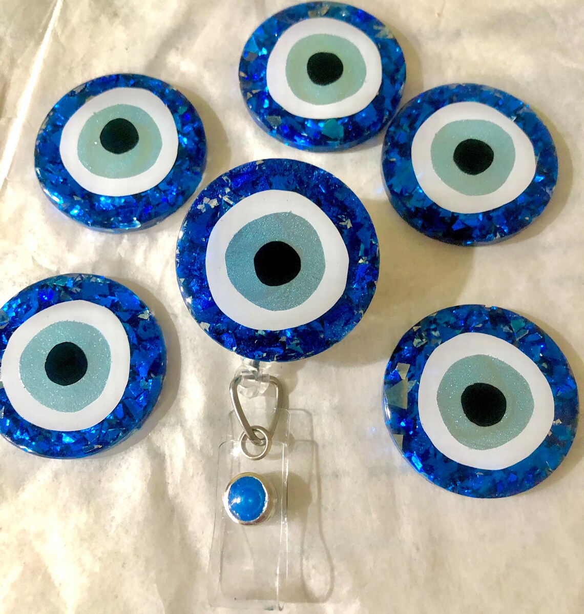 Evil Eye Badge Reelnazar Badge Reel ID Holder Retractable - Etsy