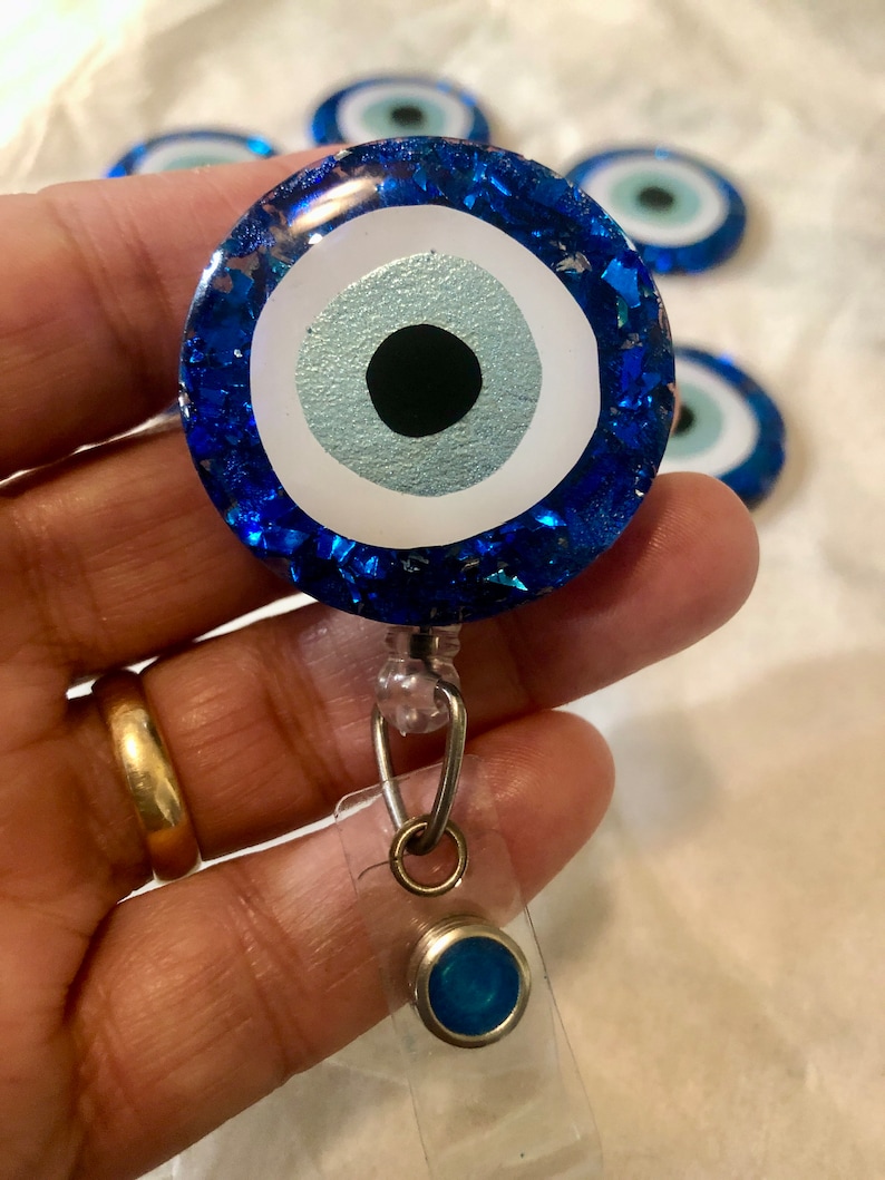 Evil Eye Badge Reel,nazar Badge Reel, ID Holder, Retractable ID Holder ...