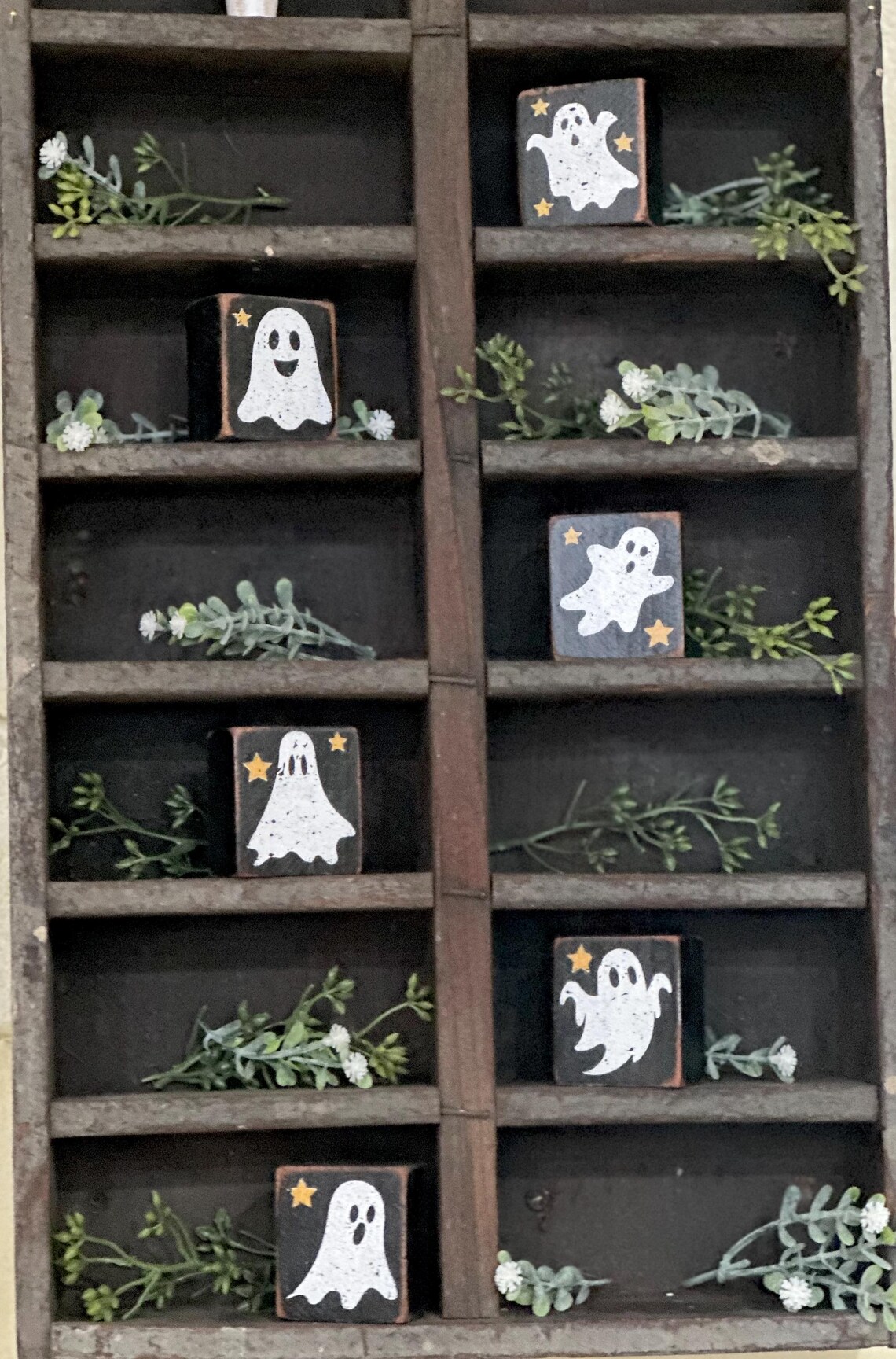 Rustic Ghost,halloween Ghost Set of 6,halloweentiered Tray,ghost Tiered ...