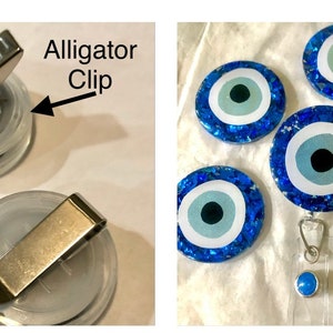 Evil Eye Badge Reel,nazar Badge Reel, ID Holder, Retractable ID Holder ...