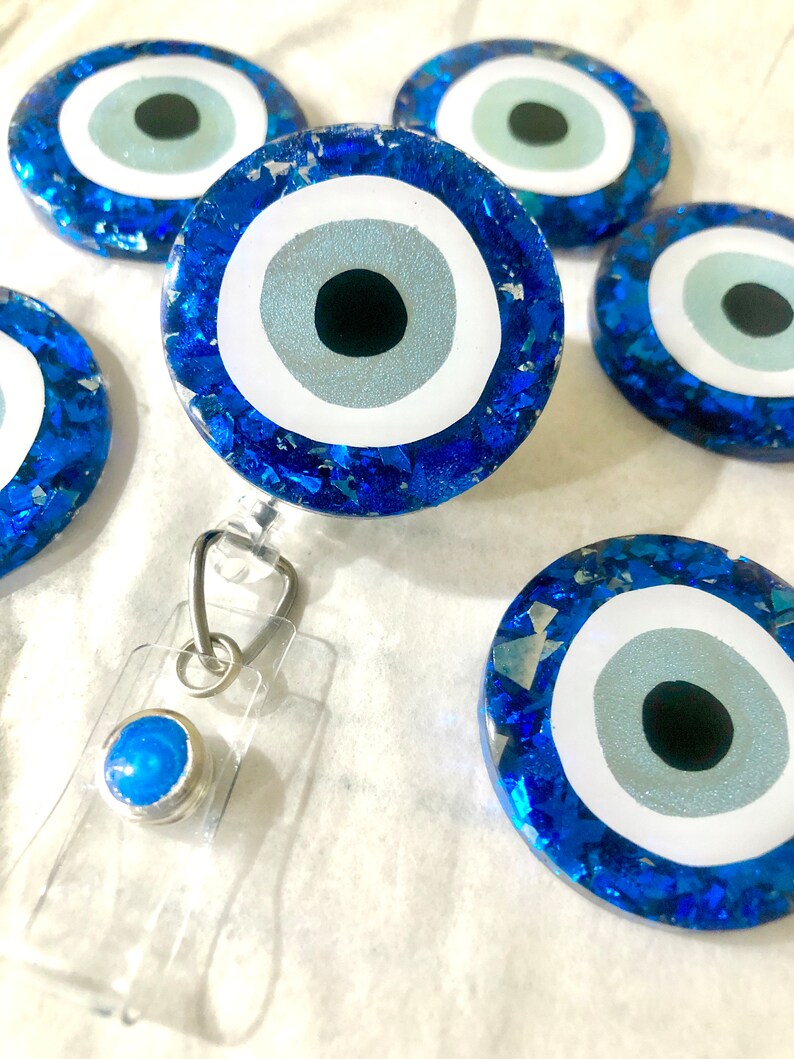 Evil Eye Badge Reelnazar Badge Reel ID Holder Retractable - Etsy