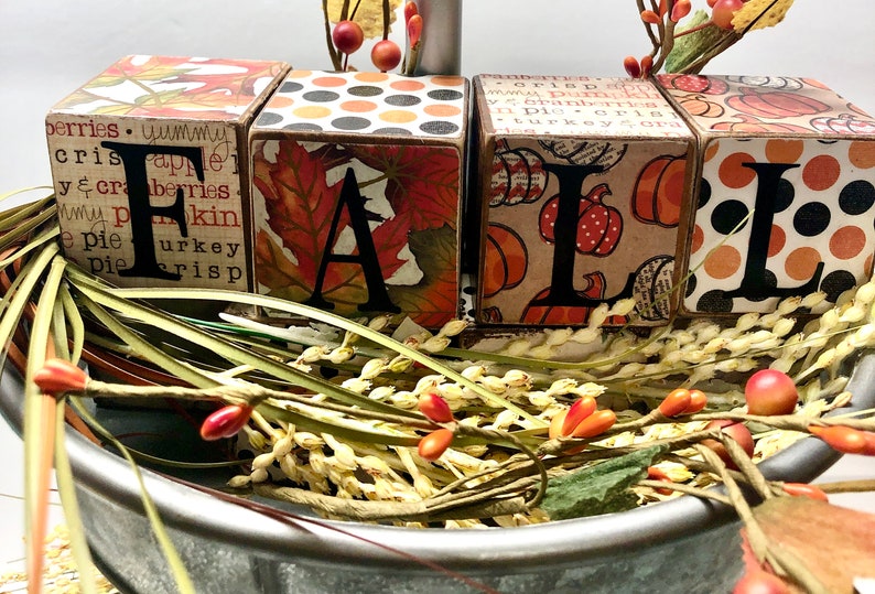 Tiered Tray Decor,fall Wood Blocks,farmhouse Decor,halloween Decor ...