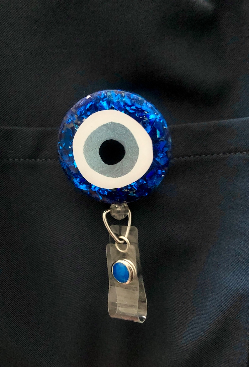 Evil Eye Badge Reelnazar Badge Reel ID Holder Retractable - Etsy