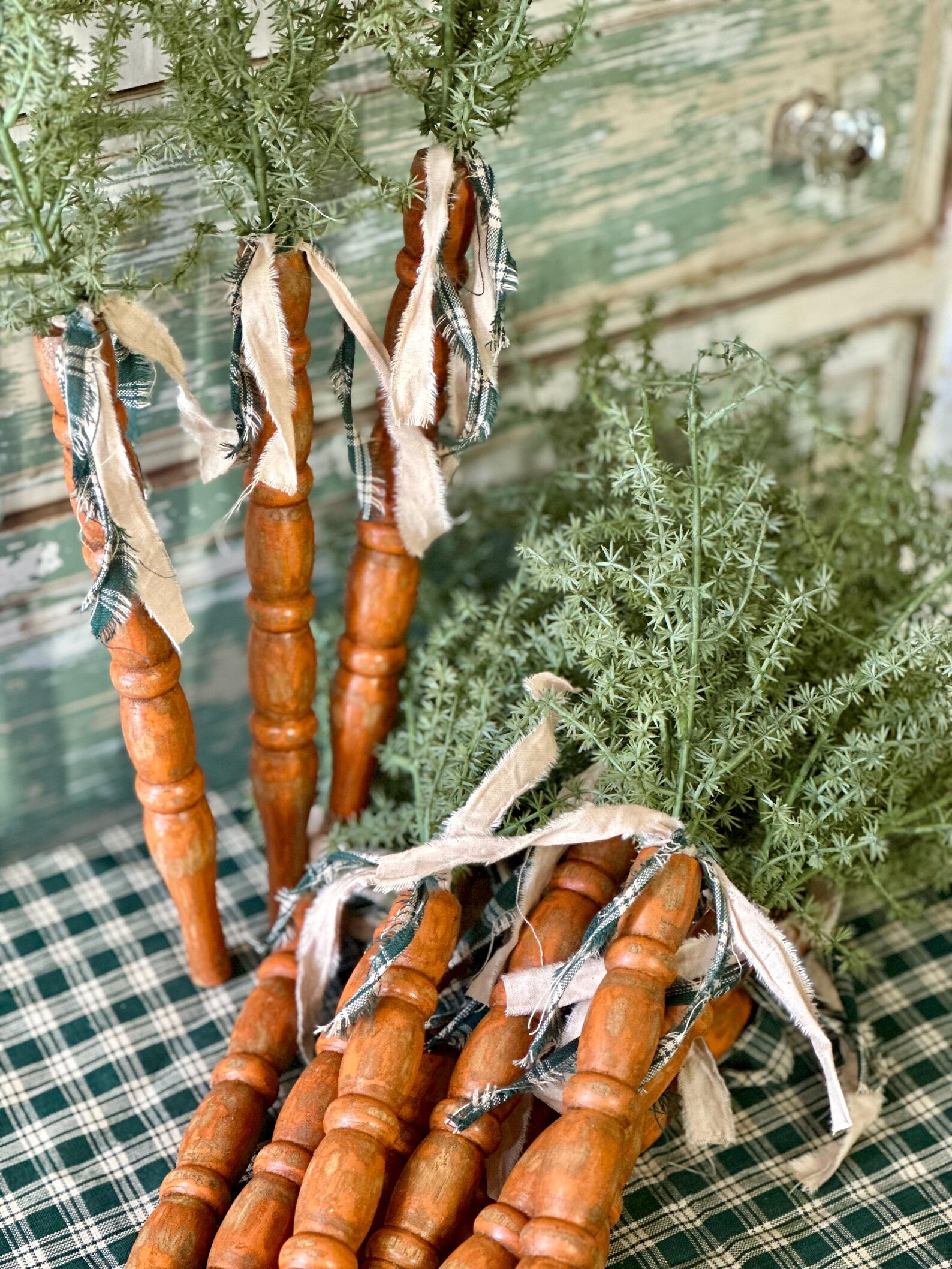 Primitive Carrots Set of 3,rustic Carrots,spindle Carrot,farmhouse ...