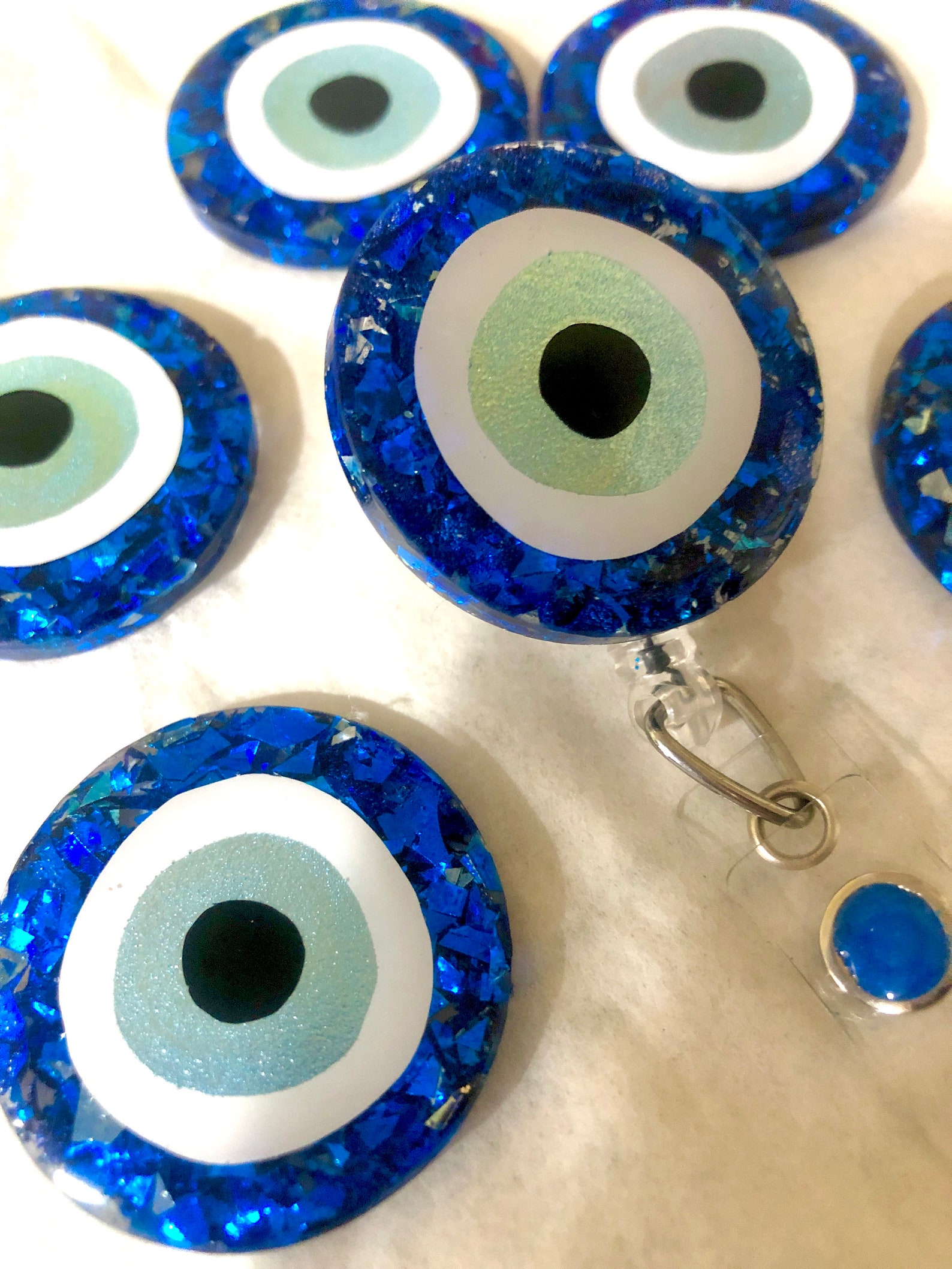 Evil Eye Badge Reelnazar Badge Reel ID Holder Retractable - Etsy