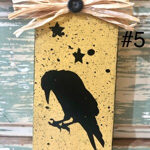 Primitive Crow Sign,primitive Black Crow/raven,rustic Raven,tiered Tray ...
