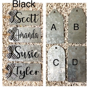 Personalized Name Tags,galvanized Name Tag,personalized Ornament ...