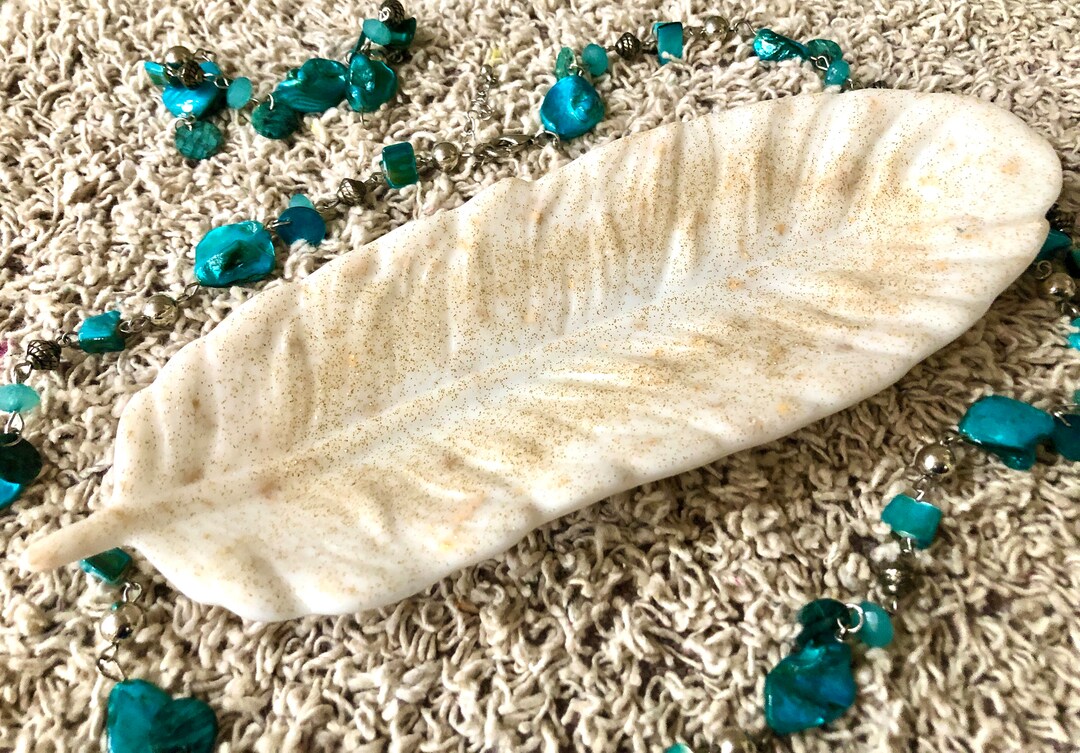 Resin Feather Tray,feather Jewelry Tray,vanity Tray for Dresser,feather ...