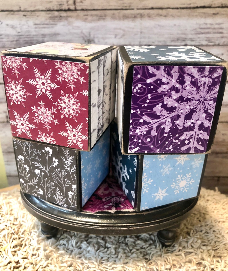 SNOW Wood Blocks AND Table Riser,christmas Tiered Tray,christmas ...