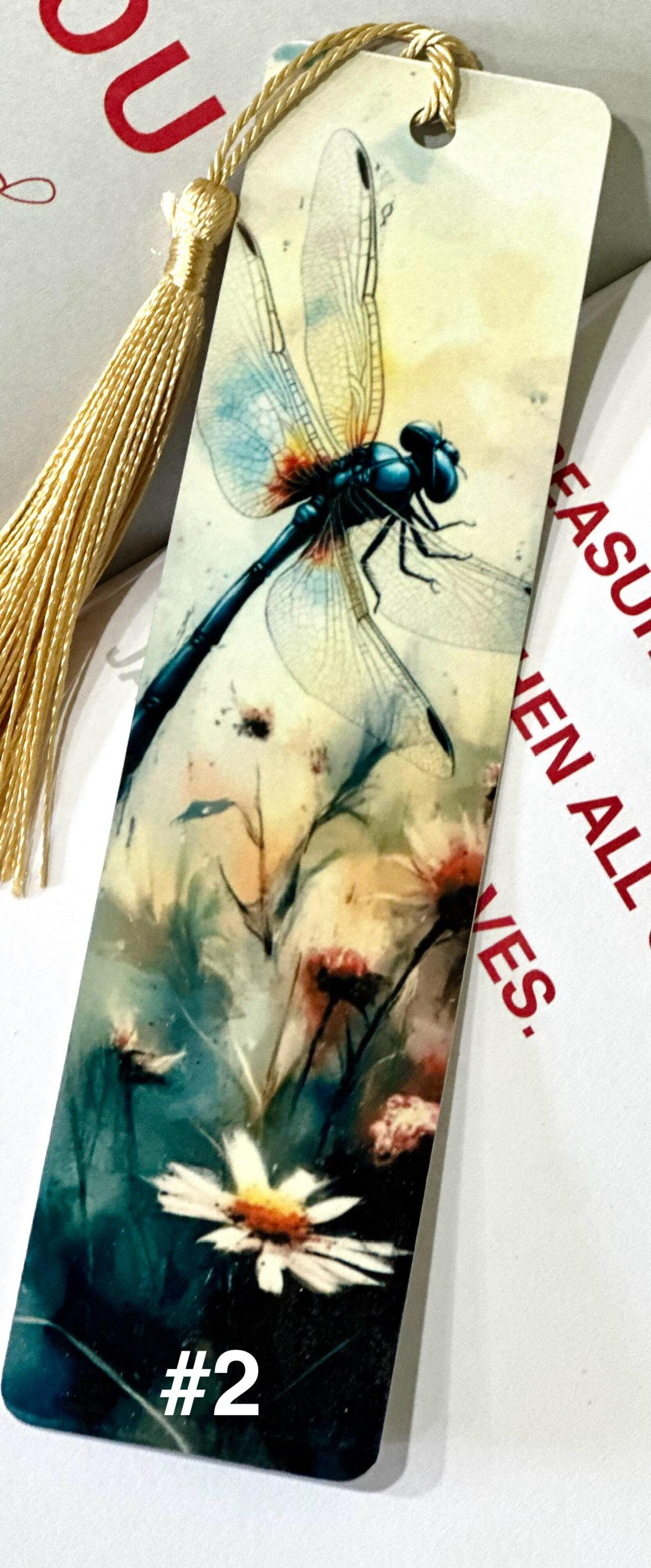 Dragonfly Bookmark, Dragonfly Decor,dragonfly Gift,nature Bookmark,book ...