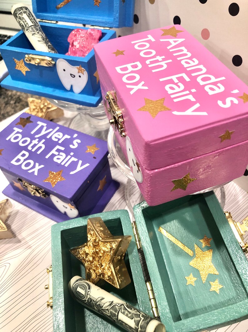 Tooth Fairy Holder Personalized Tooth Fairy Treasure Box - Etsy