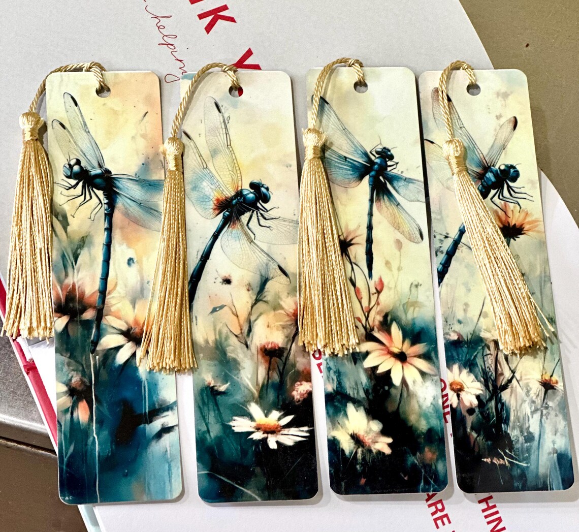 Dragonfly Bookmark, Dragonfly Decor,dragonfly Gift,nature Bookmark,book ...